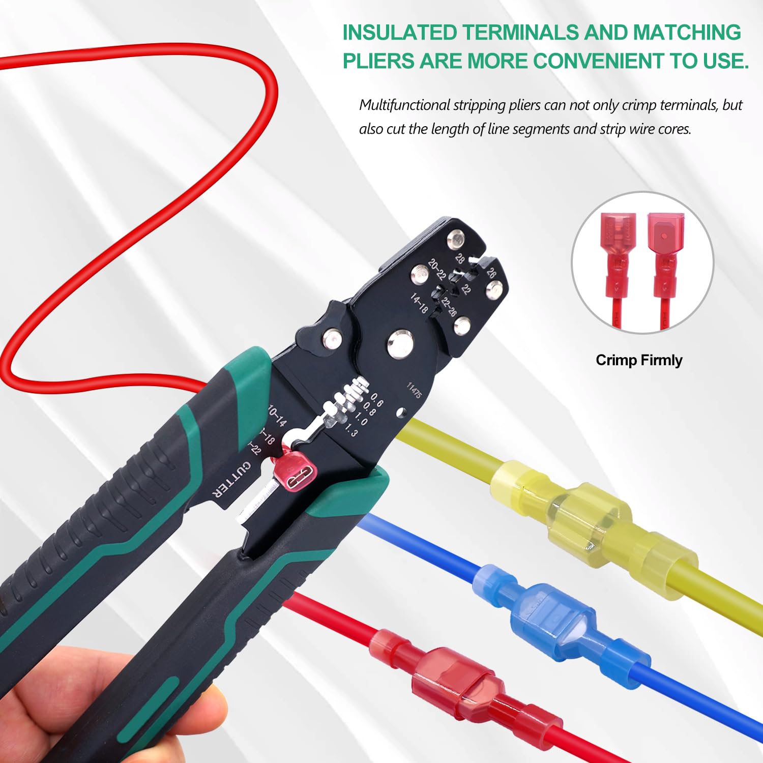 Snapklik.com : Twidec/100PCS Nylon Spade Connectors Kit 22-10 Gauge ...