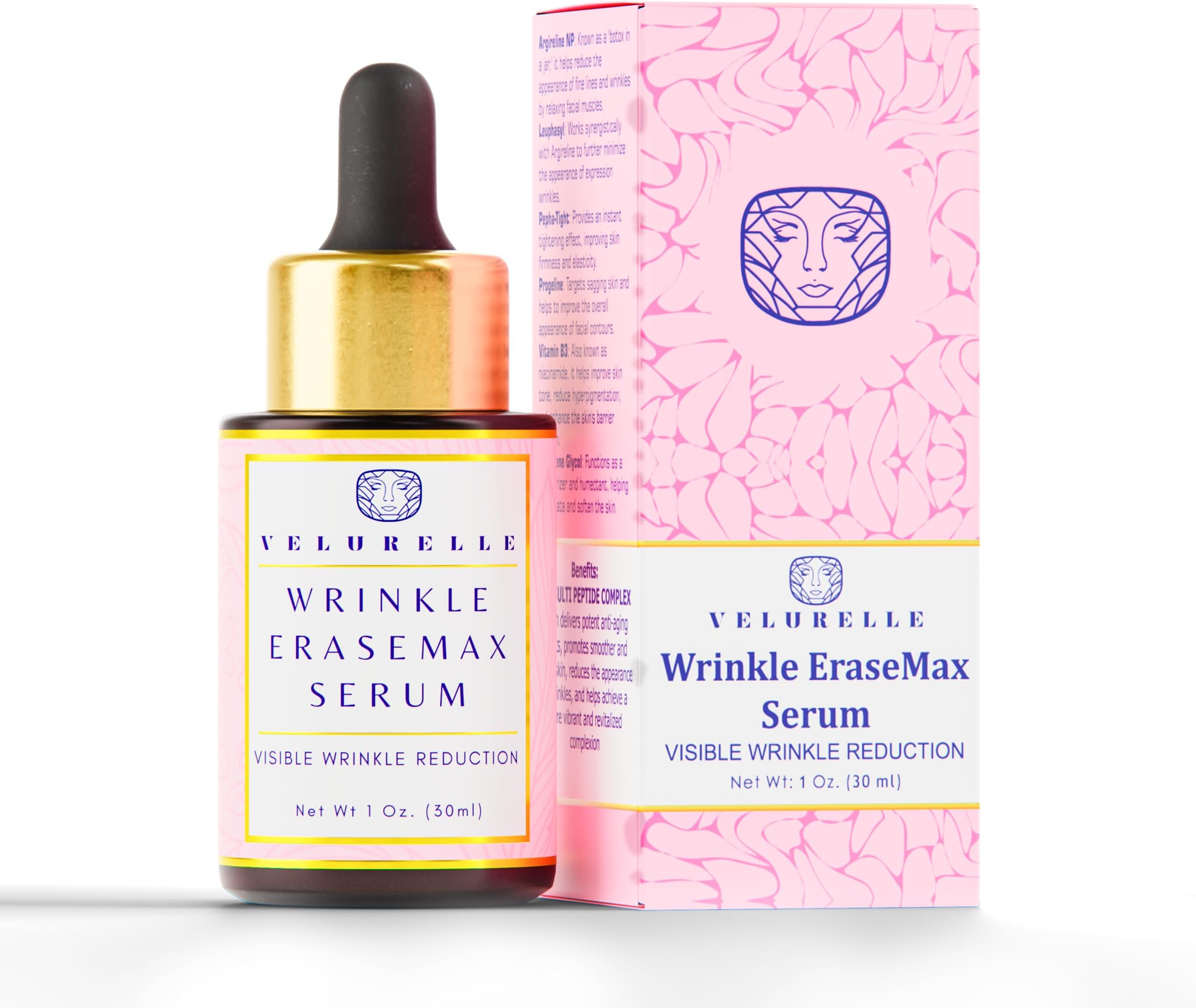 Amazon.com: Wrinkle EraseMax Serum, Anti Aging, with Argireline NP ...
