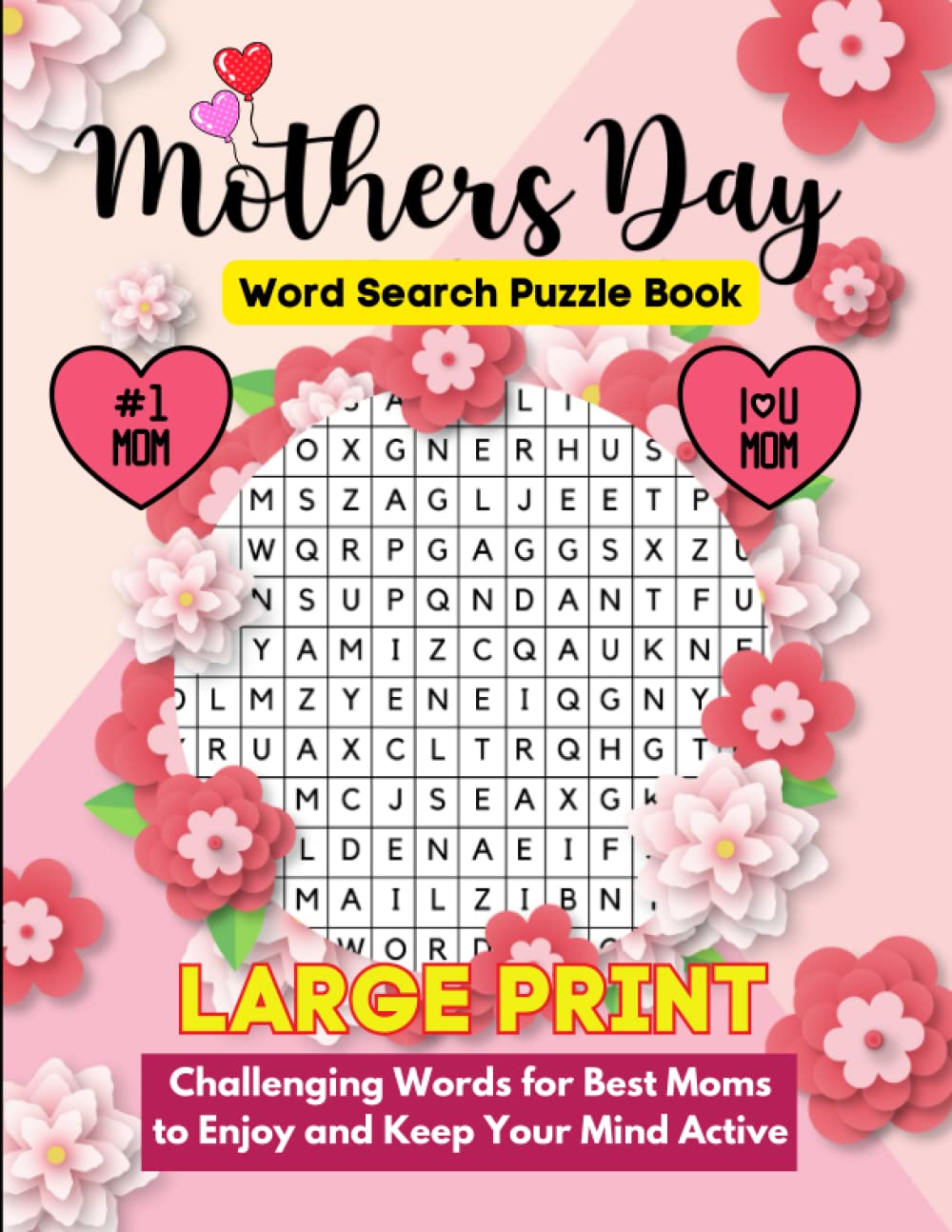 Mother's Day 100 Puzzles Word Search : Mother’s Day Gift with ...