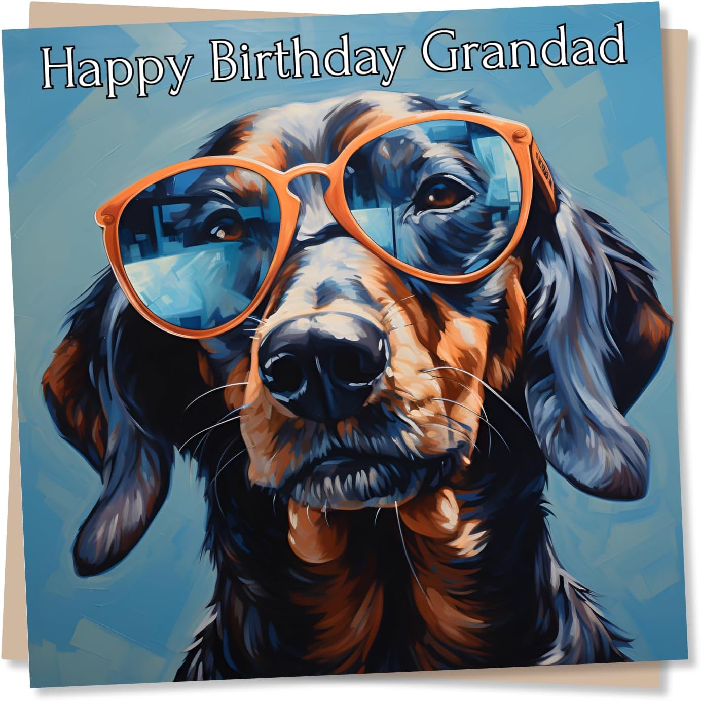 Happy Birthday Grandad - Funny Dog Design - Grandpa Birthday Card ...