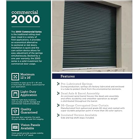 DuroSTEEL Janus 10' Wide by 10' Tall 2000 Series Commercial Roll-up ...