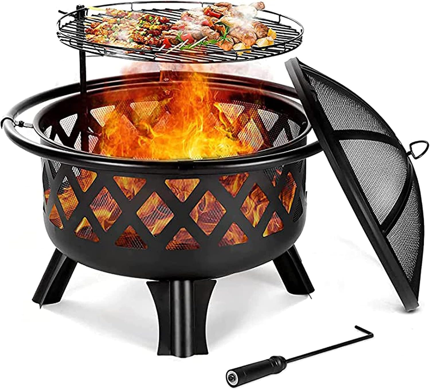Amazon.com : BBQ Grill Outdoor Outdoor Fire Pit, Firepit Brazier Garden ...
