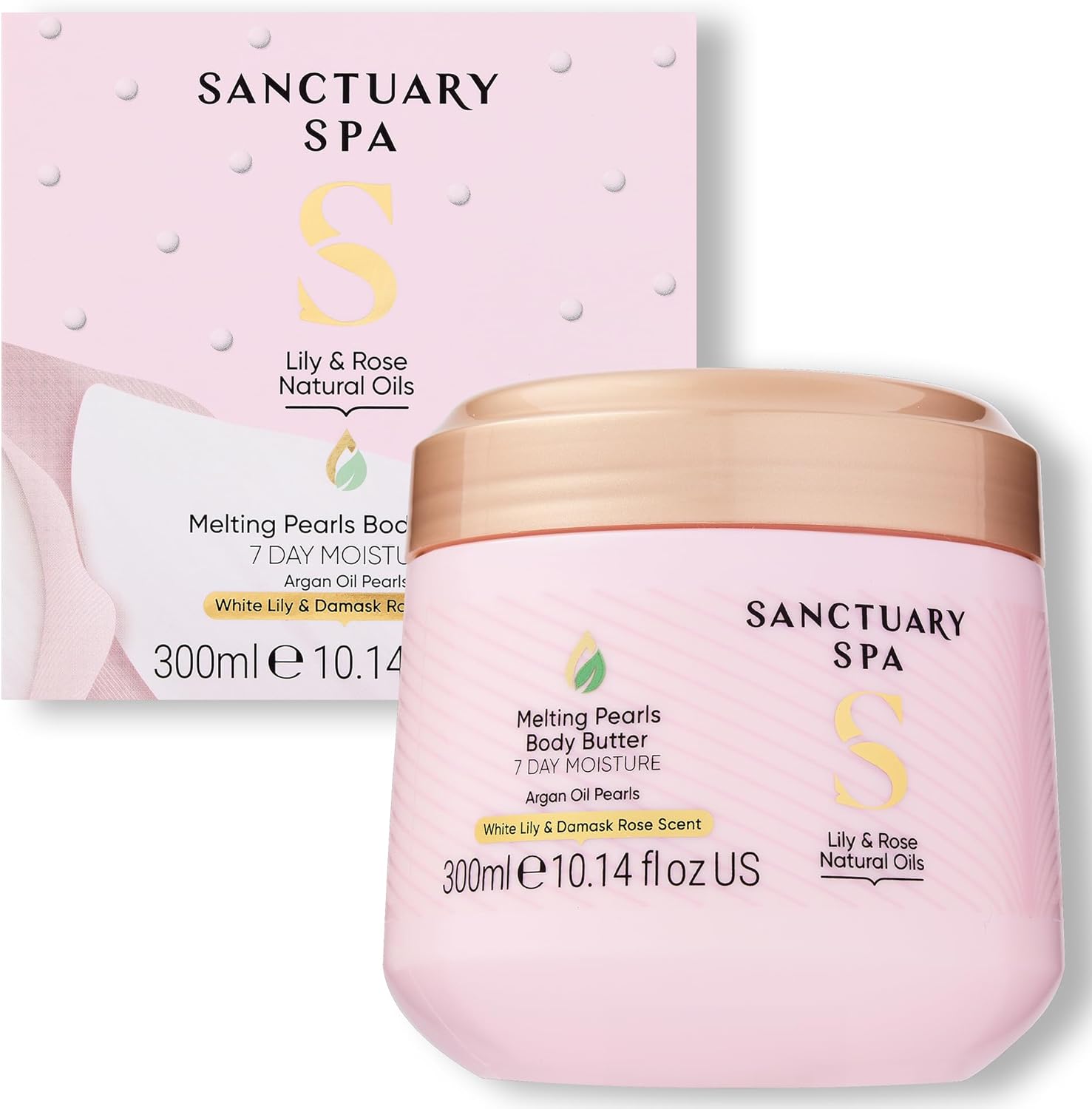 Sanctuary Spa Lily and Rose Natural Oils Melting Pearls Body Butter, No ...