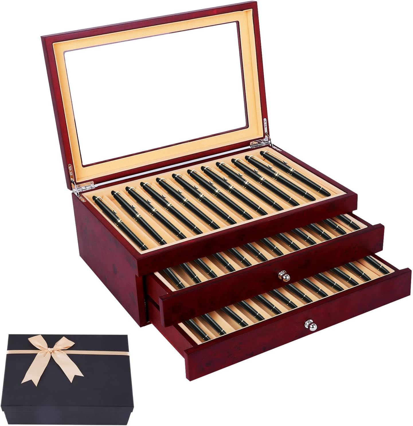 Amazon.com: Pen Display Box Wood Pen Storage Organizer Box 23 Slot ...