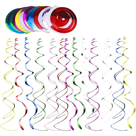 Swirl Decoration,14pcs Hanging Spiral Decorations for Party,2 Sizes ...