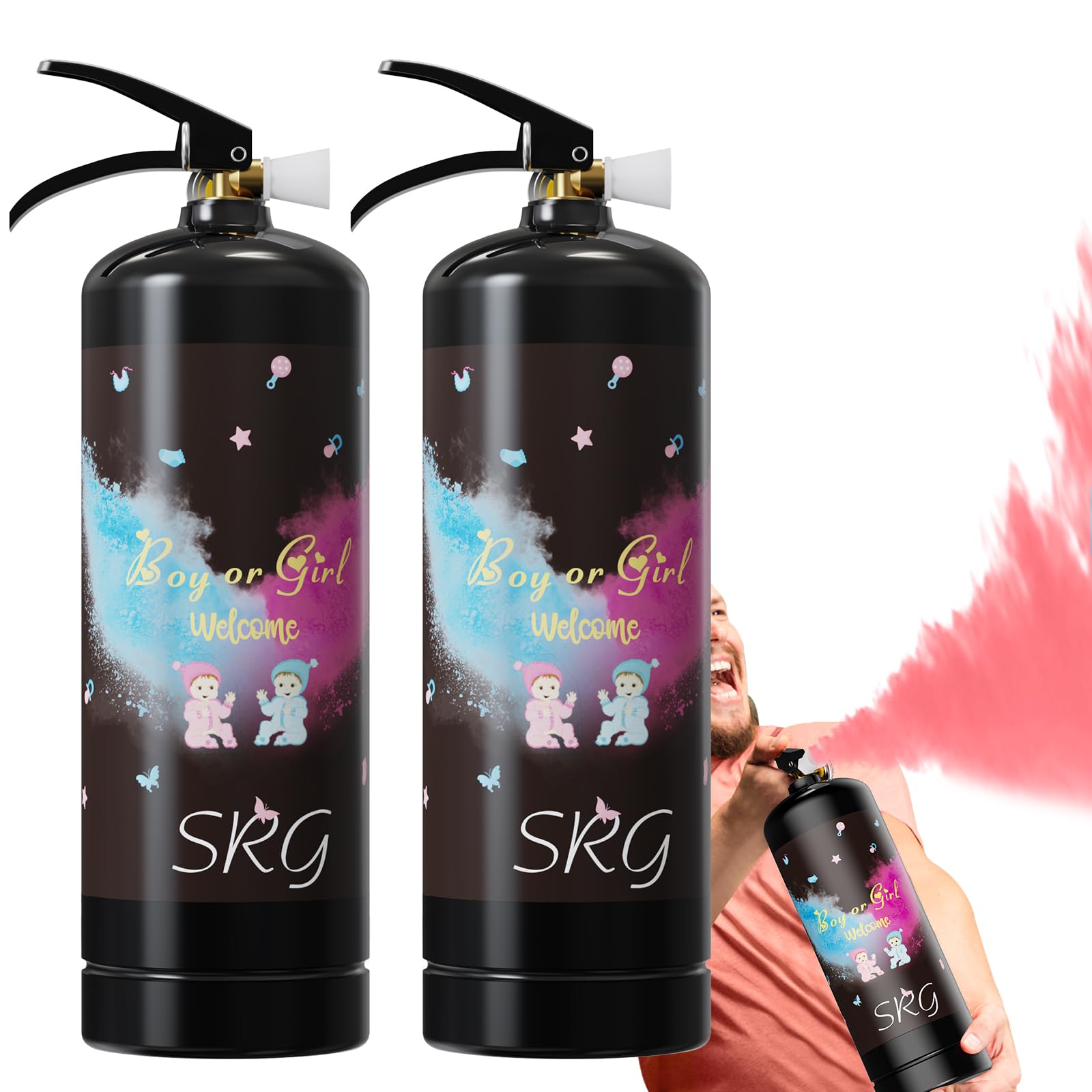 Amazon.com: SRG Giant Gender Reveal Fire Extinguisher Color Blaster | 2 ...