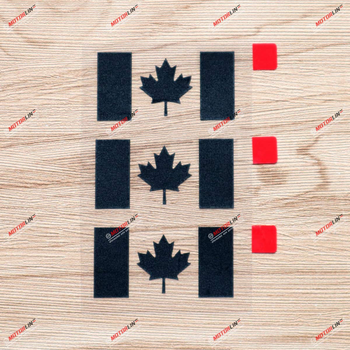 Canadian Flag Canada Decal Sticker Vinyl Maple Leaf - 3 Pack Black 6 ...