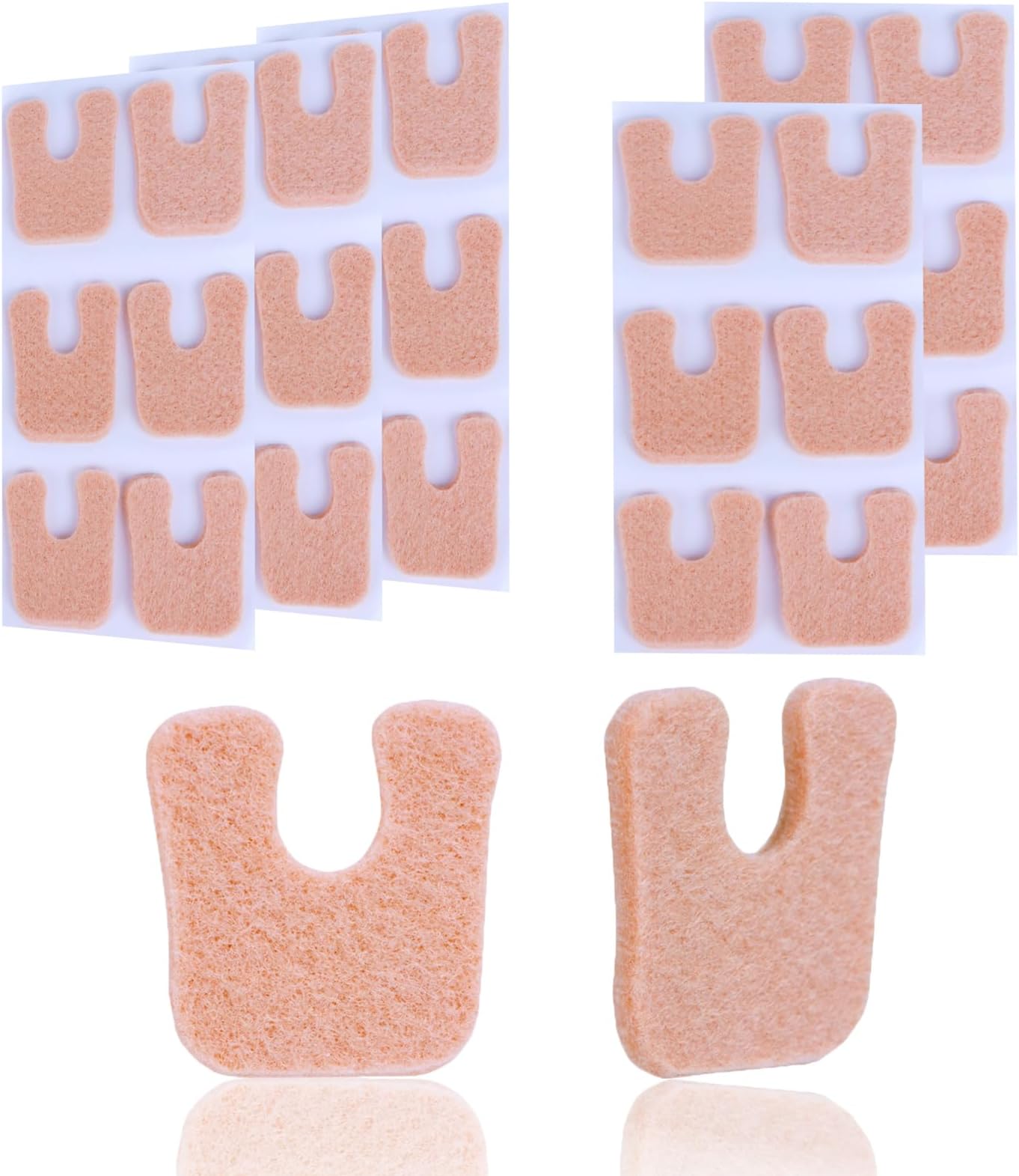 Amazon.com: 60 Pieces U Shaped Felt Callus Pads Metatarsal Pads ...