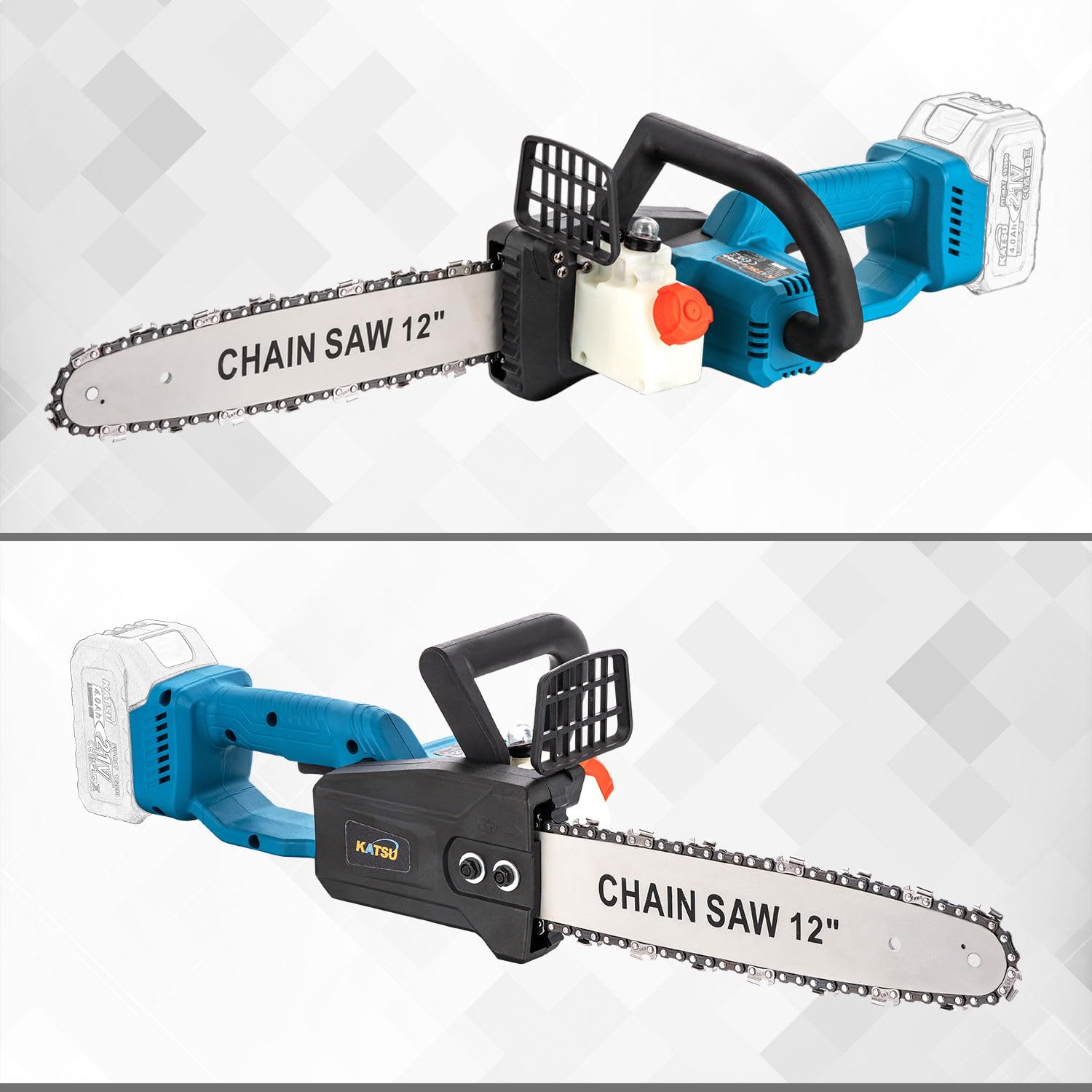 Cordless Chainsaw OUTIGO Cordless Electric Chainsaw 12-Inch - 1000W ...