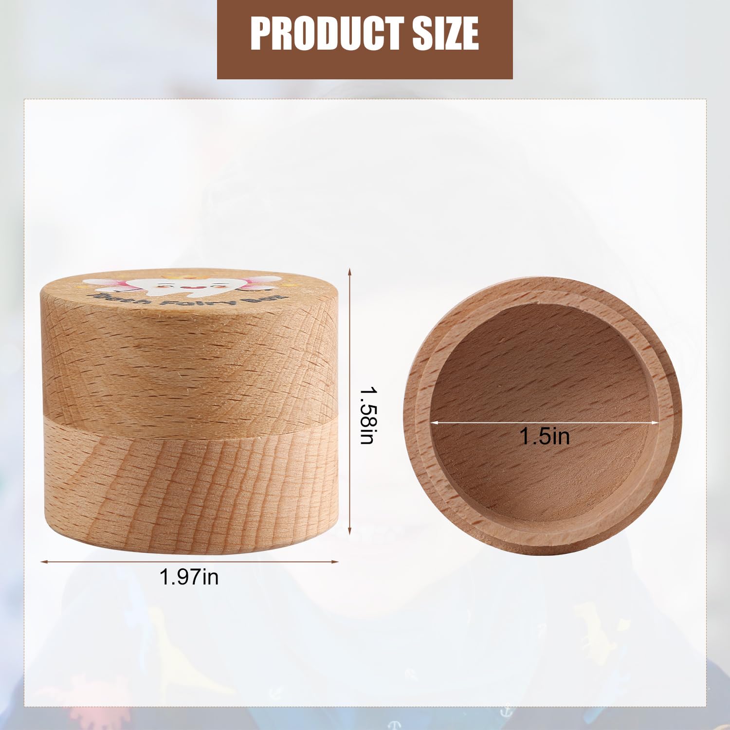 Snapklik.com : Tooth Fairy Box, Colored Tooth Box For Grils Cute Wooden ...
