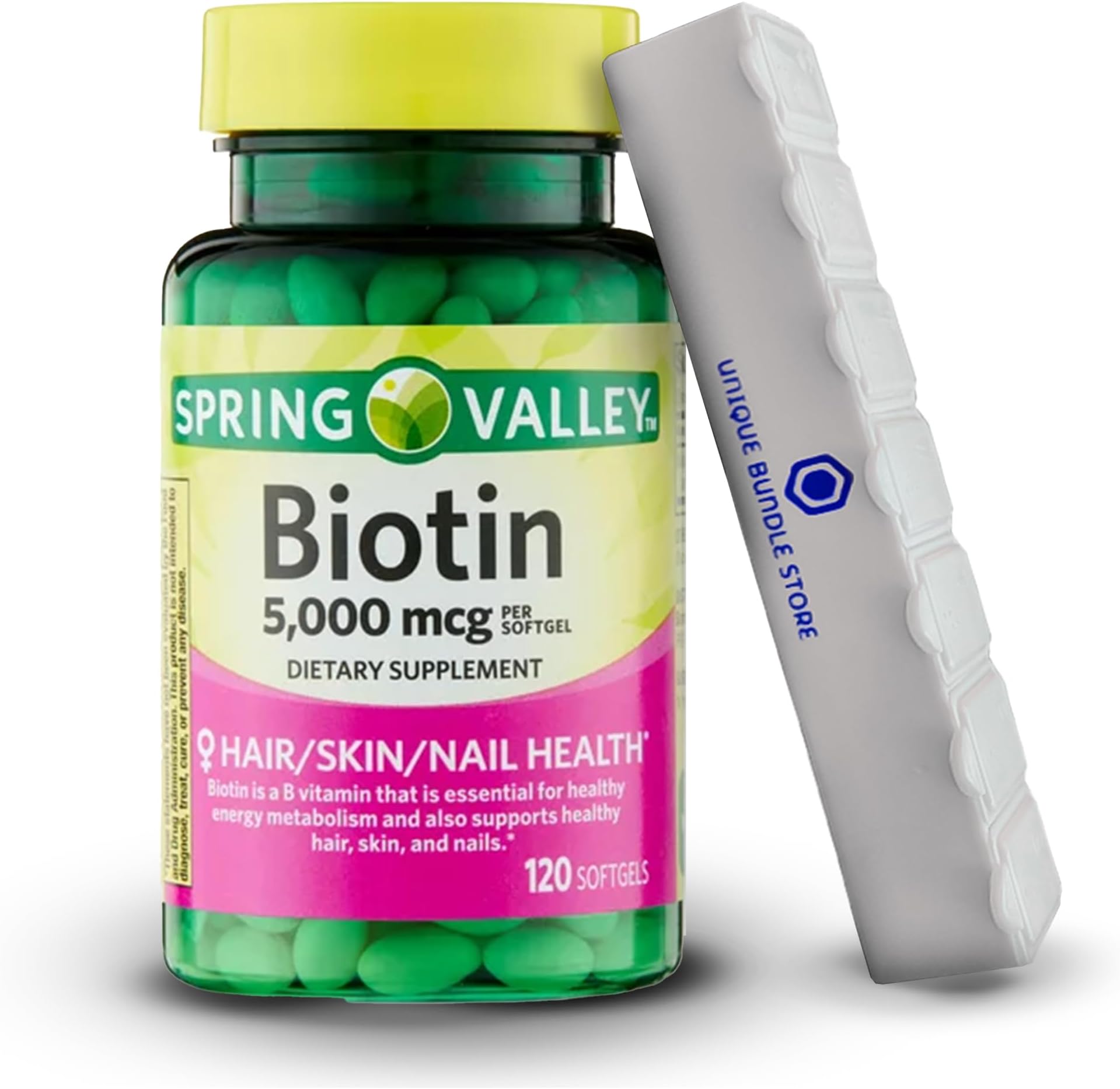 Amazon.com: Spring Valley, Biotin 5000mcg, Softgels, 120 Count Hair ...
