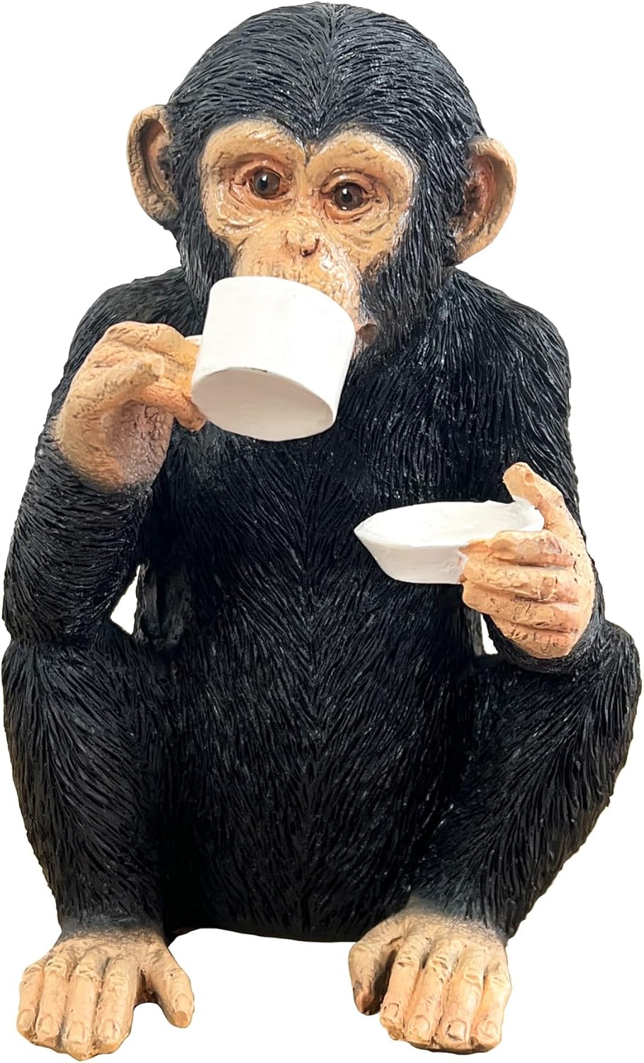 Alfie Francis 17.5cm Tall Cheeky Tea Drinking Monkey Ornament Figurine ...