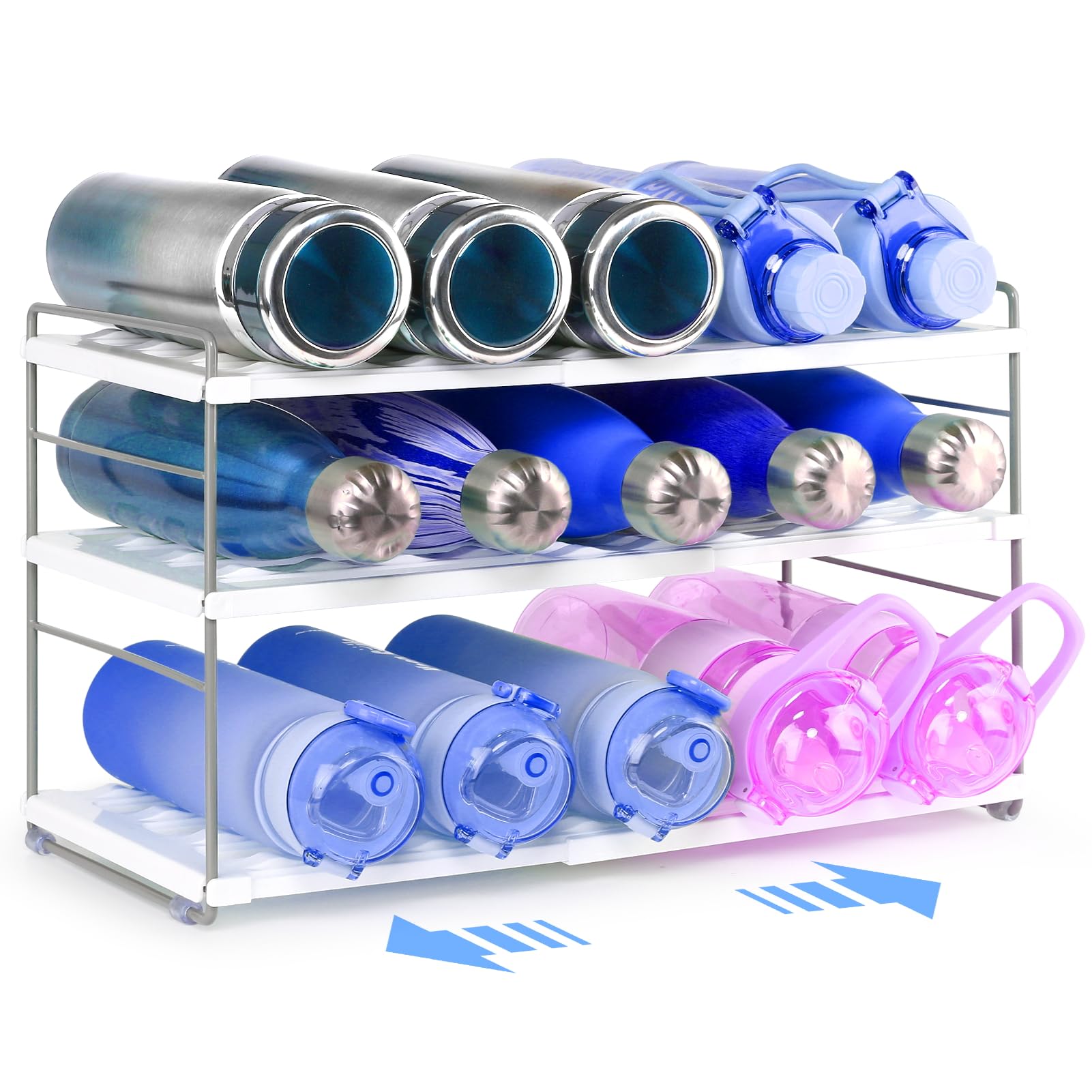 mepure Bottle Organiser, Expandable Bottle Storage, Adjustable Cup ...