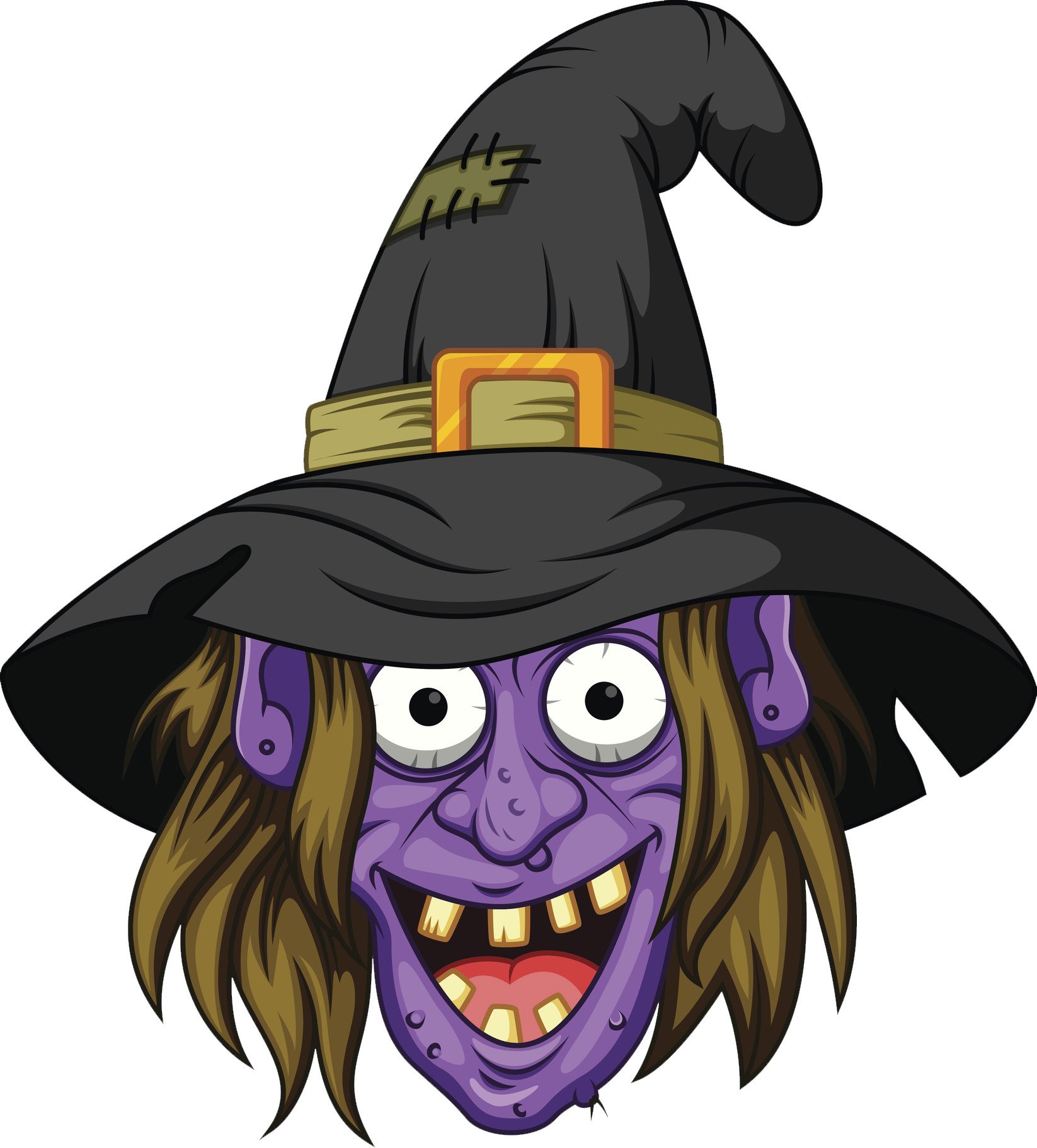 Halloween Witch Face Cartoon