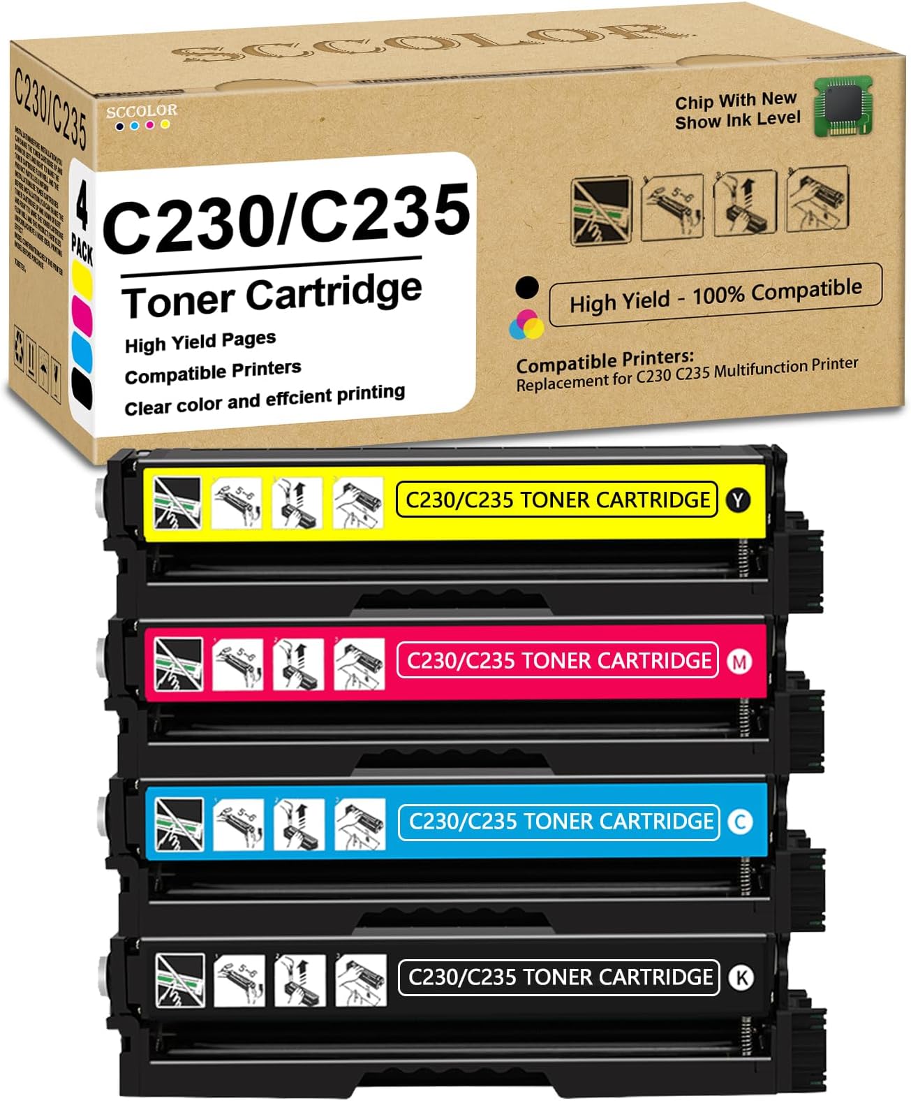 Amazon.com: Xerox 006r04394 High-Yield Toner, 2,500 Page-Yield, Yellow ...