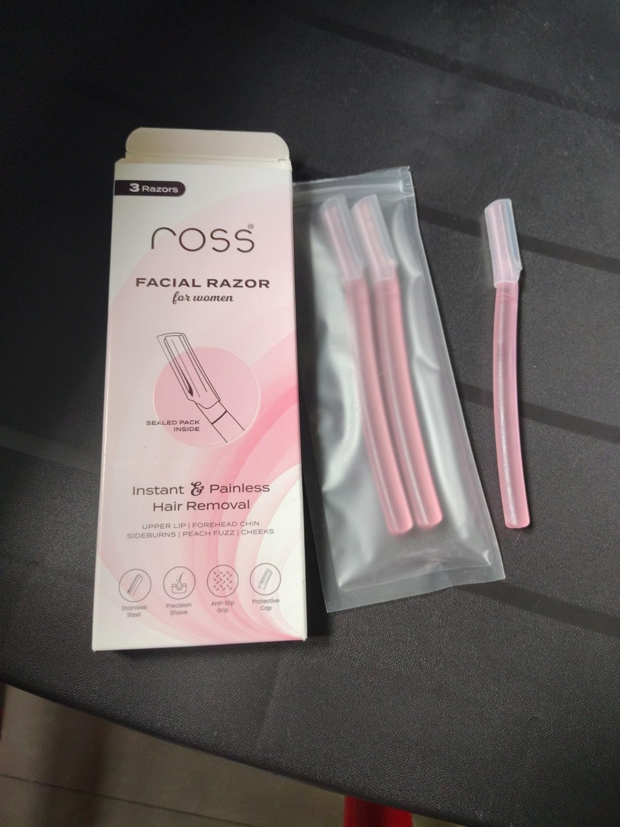 Ross Facial Razor for Women | SEALED PACK | Instant & Pain Free Hair ...