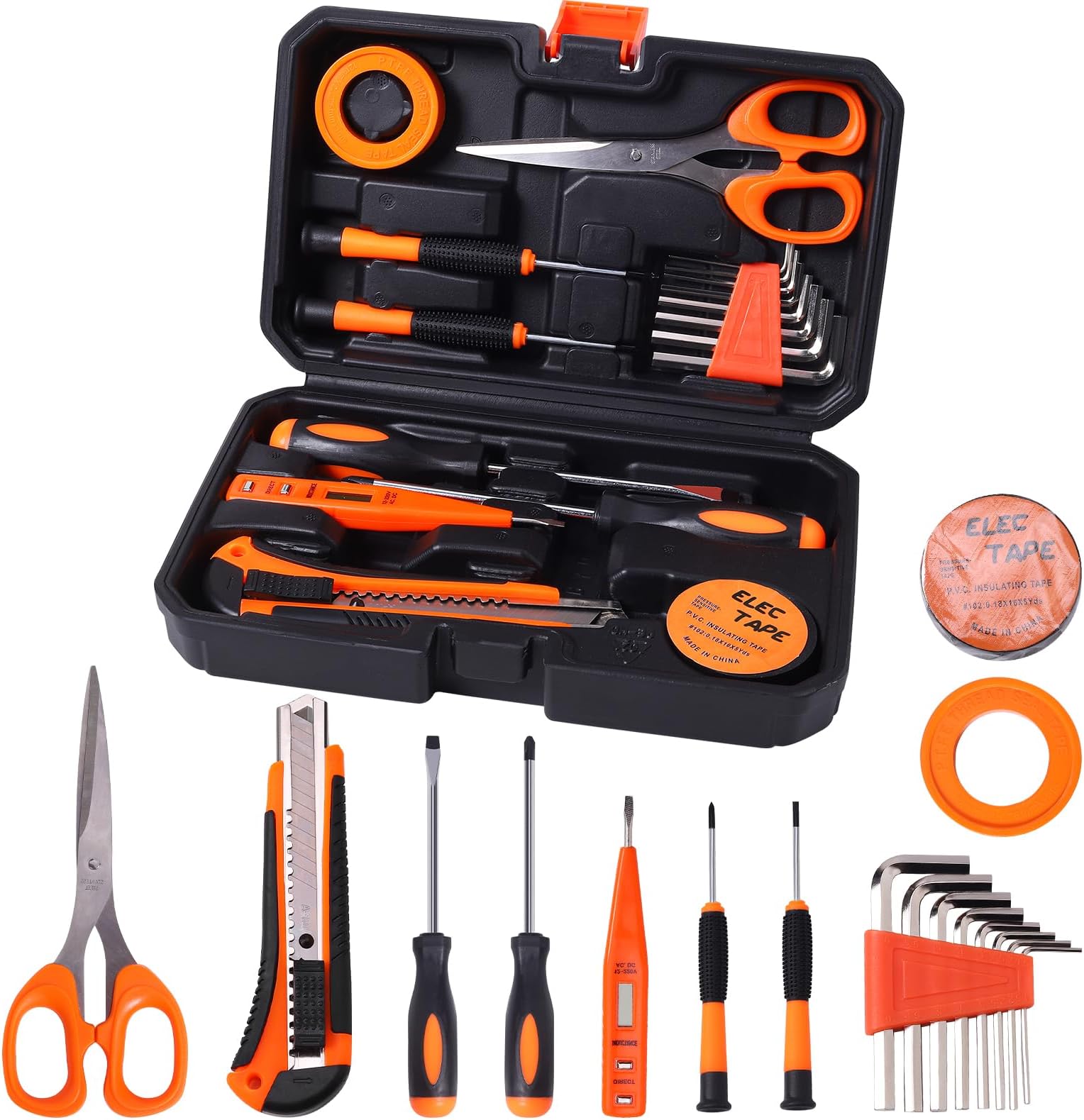 Amazon.com : Home Tool Set 18 Pieces Household Tool Kit, DIY Basic Hand ...
