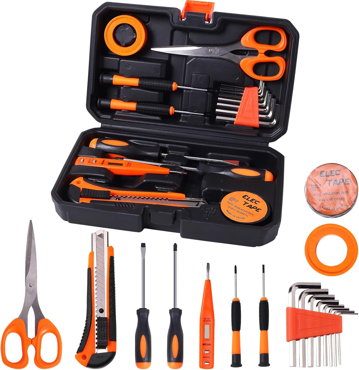 Amazon.com : Home Tool Set 18 Pieces Household Tool Kit, DIY Basic Hand ...