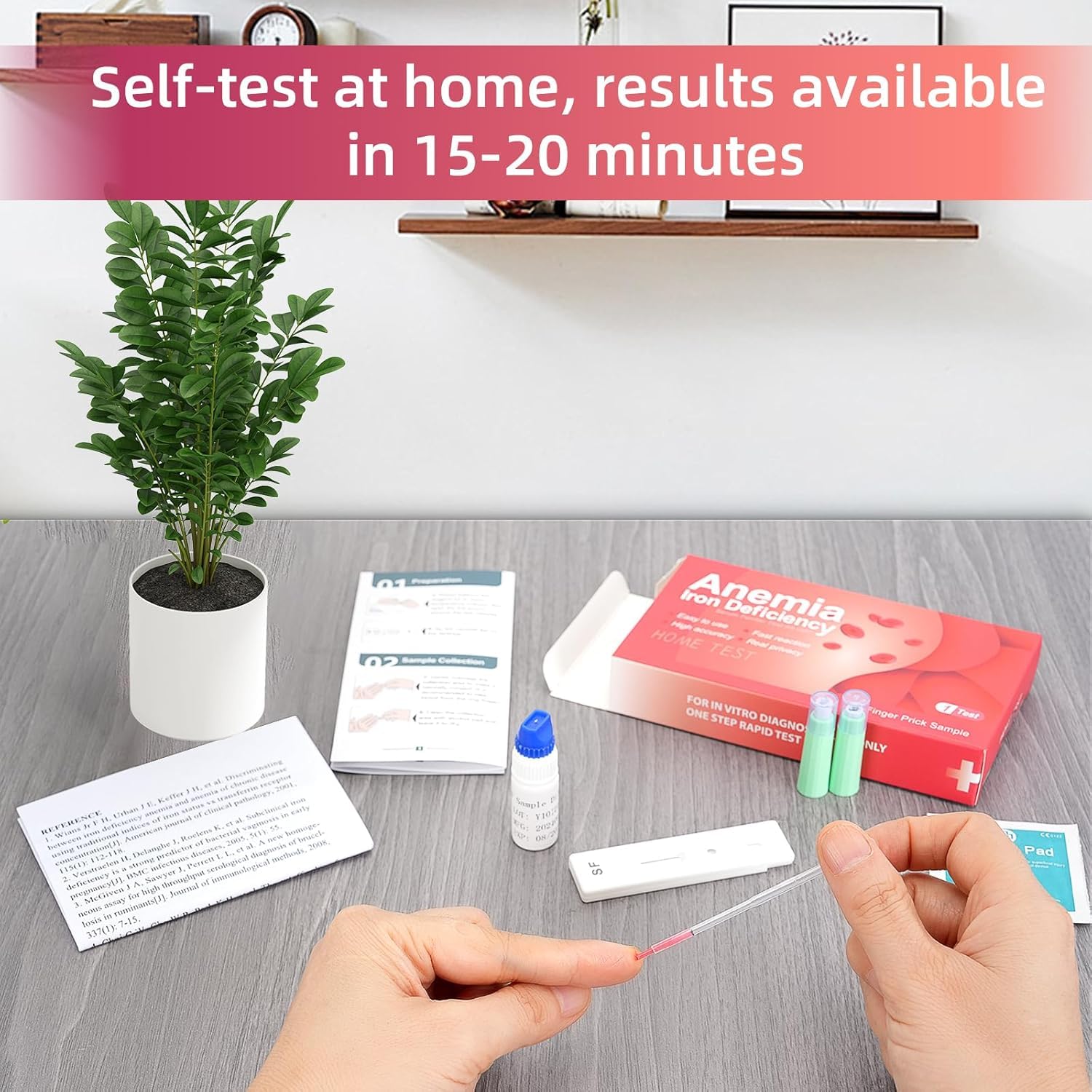 Snapklik.com : Iron Deficiency Testing Kit For Children And Adults