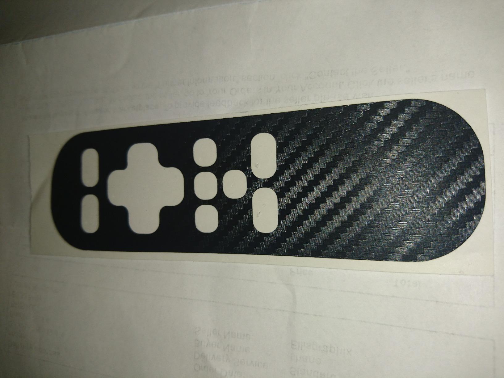 Black Carbon Fibre NOW TV Remote Controller Vinyl Skin by Ellis Graphix ...