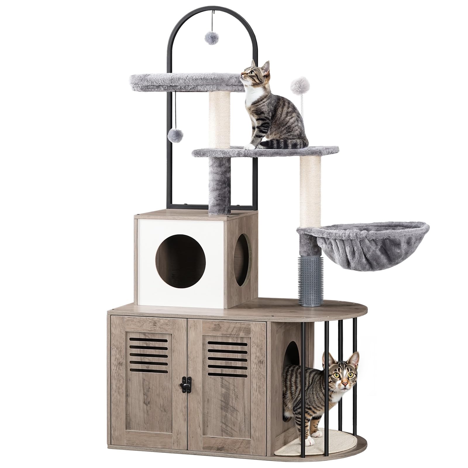 Cat Litter Box Enclosure HOOBRO Hidden Cat Litter Box Furniture - 2 ...