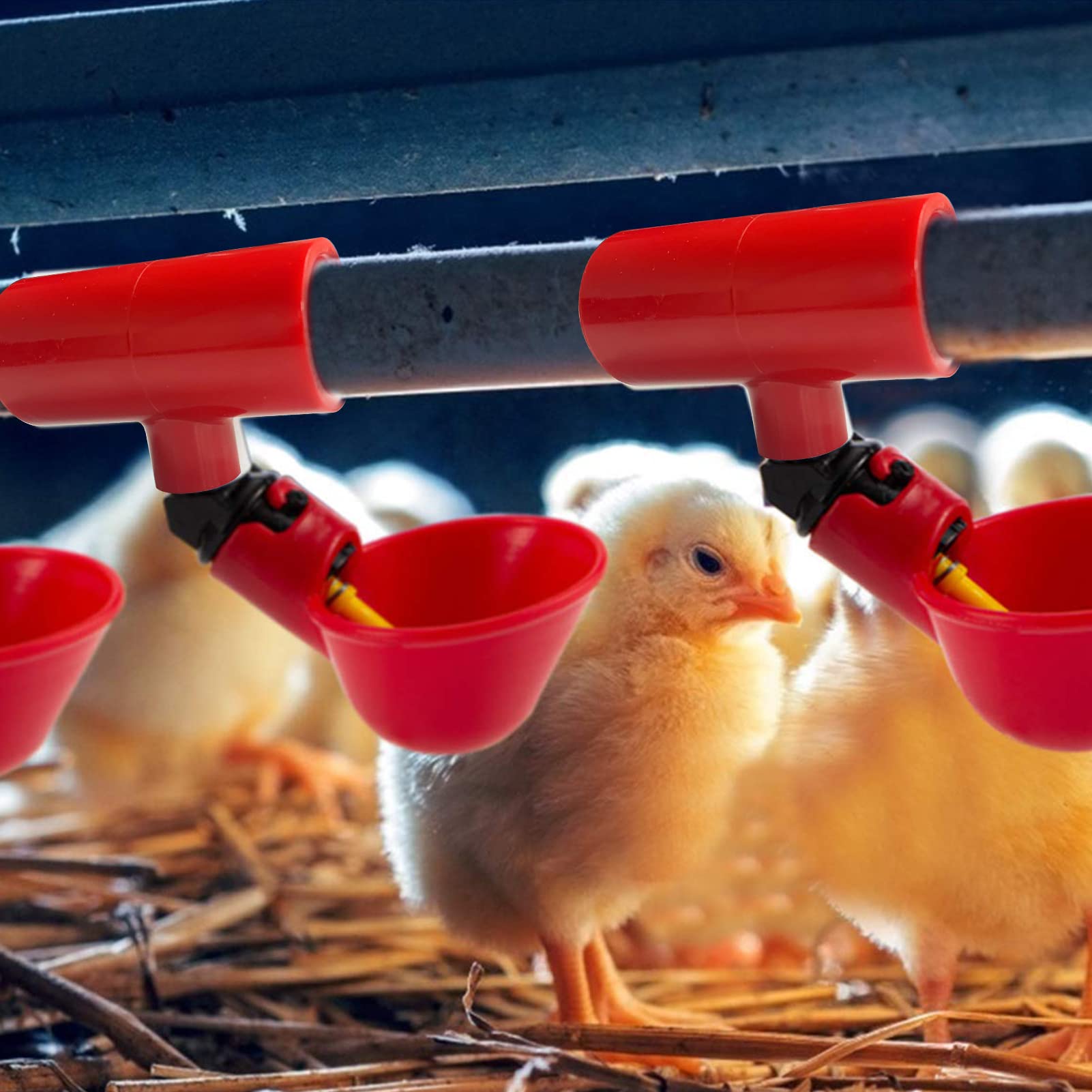 Snapklik.com : 20 Pack Chicken Waterer PVC Tee Fittings - Fully ...