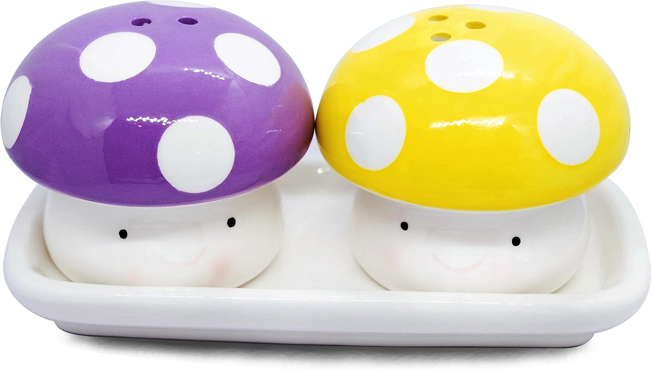 Amazon.com: Ritadeshop Ceramic Funny Salt and Pepper Shakers Mushrooms ...