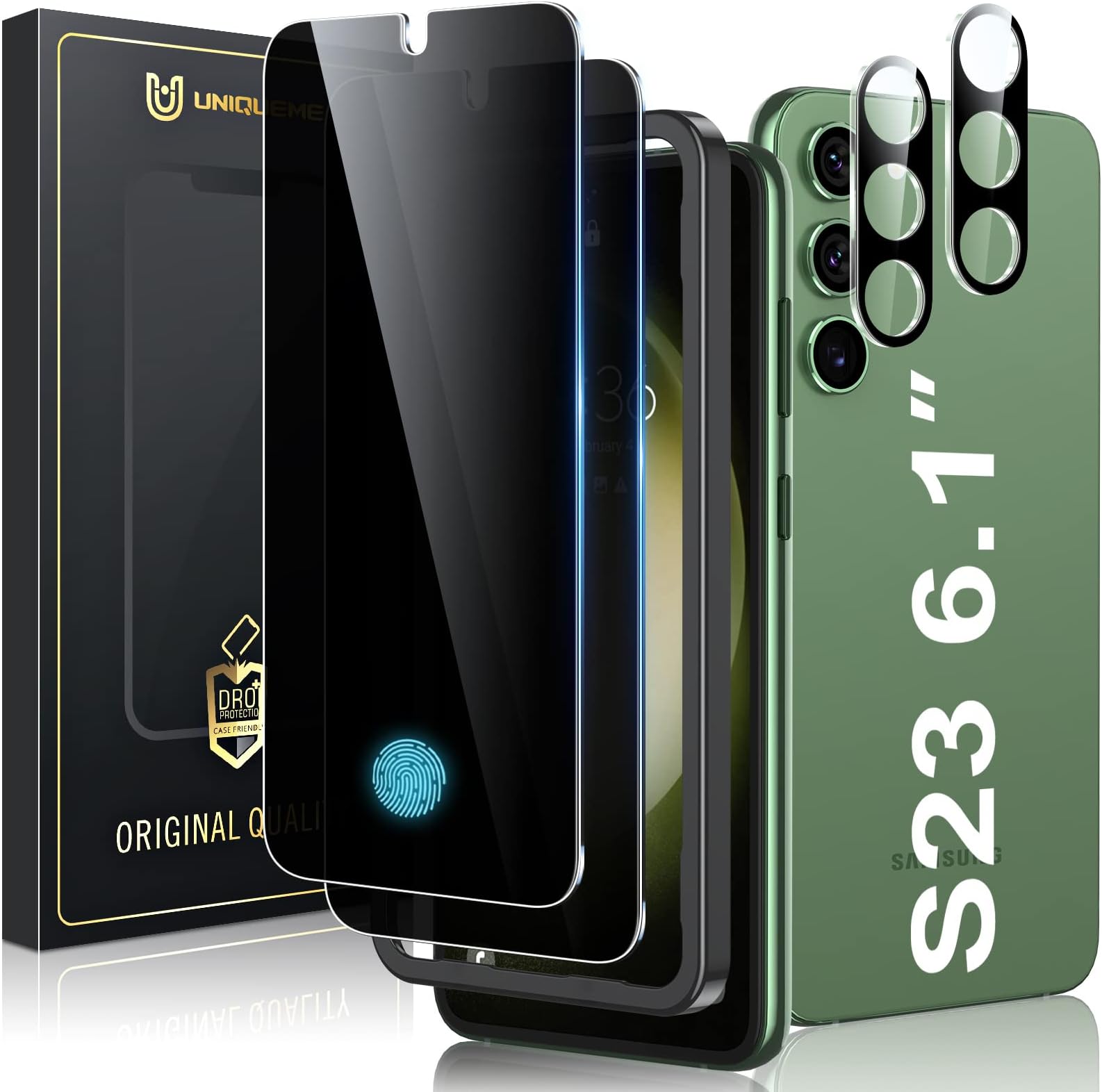 Amazon.com: BWEDXEZ 2 Pack Anti-Blue Privacy Tempered Glass for Samsung ...