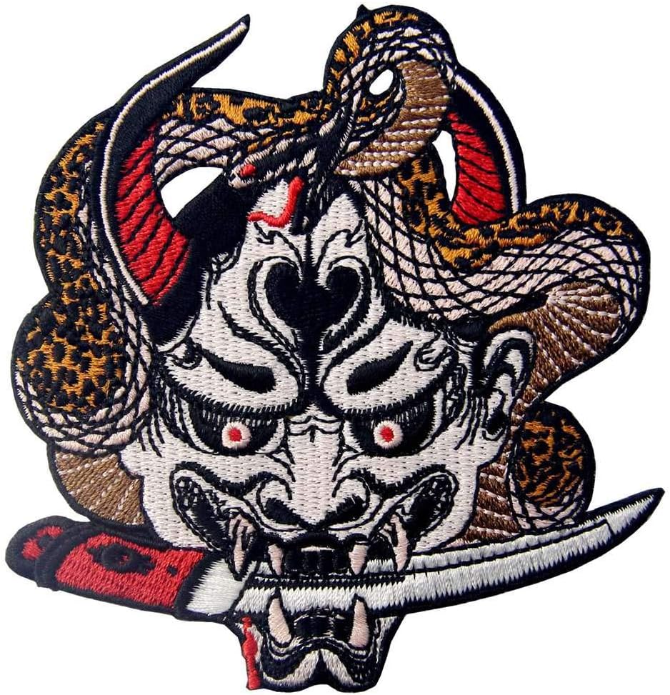 Amazon.com: Cyberpunk Oni Demon Back Patch, Large Embroidered Game ...
