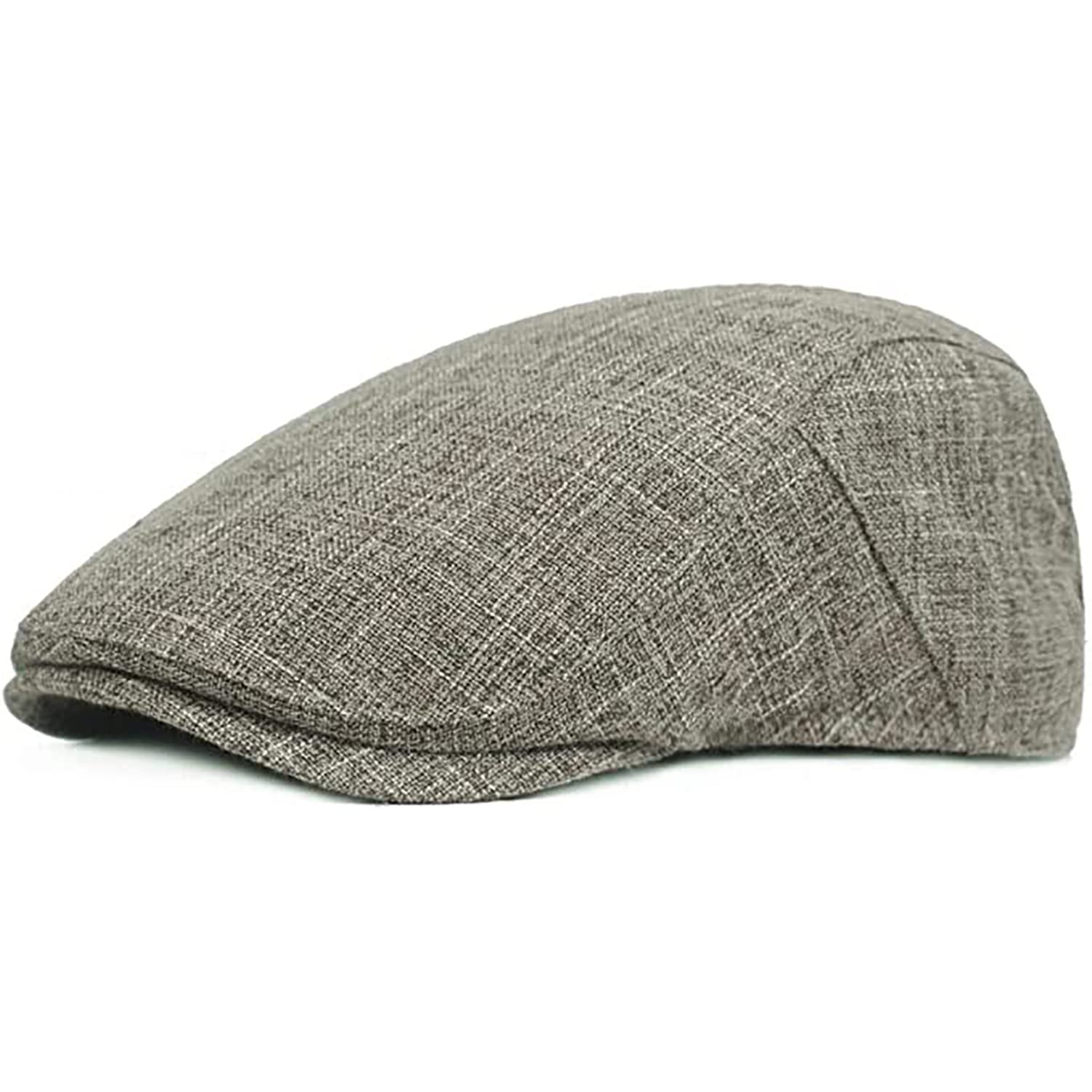 KeepSa Men Pure Cotton Hemp Newsboy Peaked Cap Flat Cap Gatsby Ivy ...
