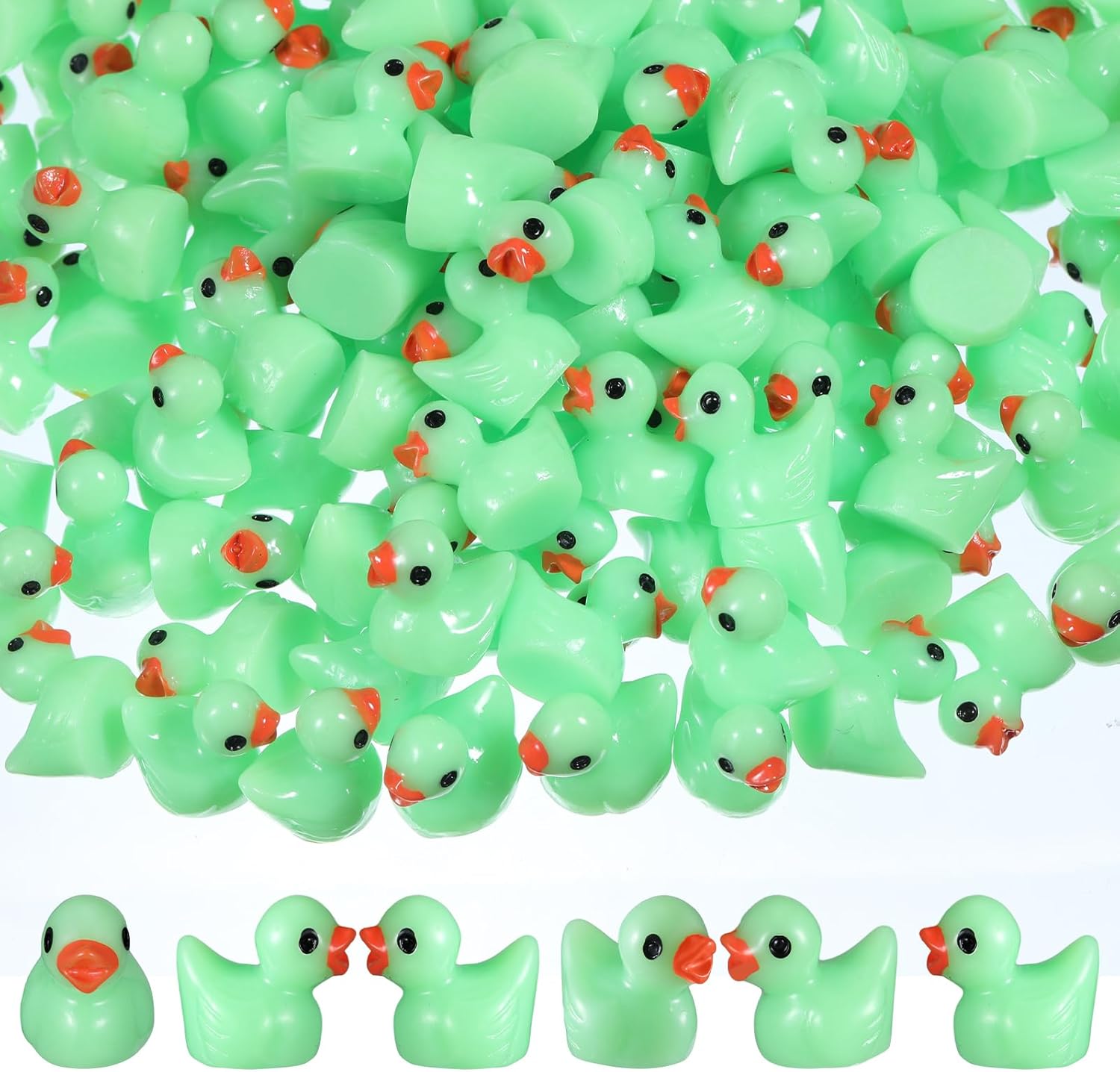 Amazon.com: MiniInflat 150 Pcs Mini Resin Ducks Miniature Ducks Tiny ...