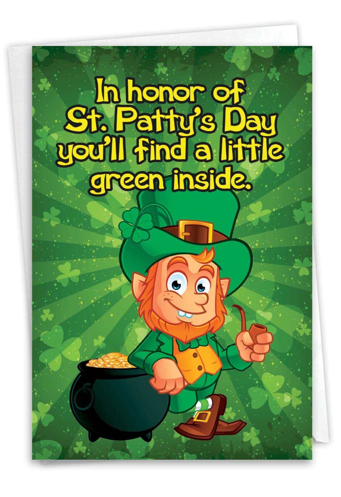 Amazon.com: NobleWorks - Funny St. Patrick's Day Greeting Card with 5 x ...