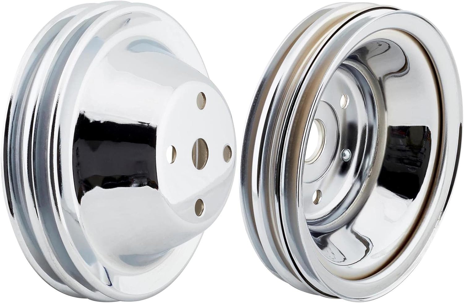 SBC Chrome Pulley Set, 2-Groove Upper3-Groove Lower, Nepal | Ubuy