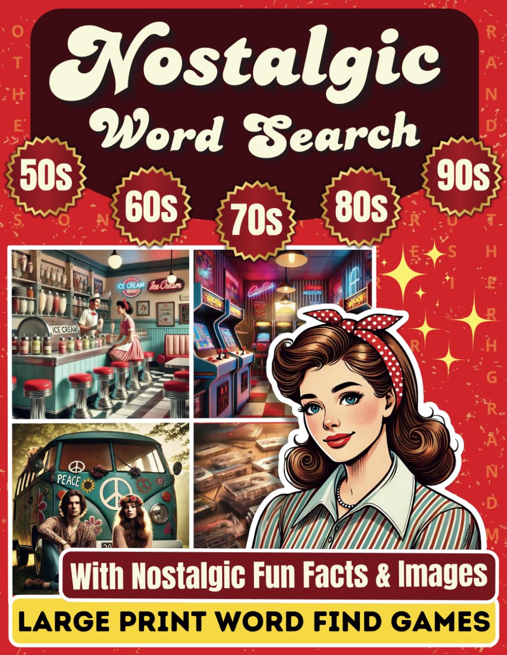 Nostalgic Large Print Word Search: Retro Wordfind Brain Game Puzzles ...