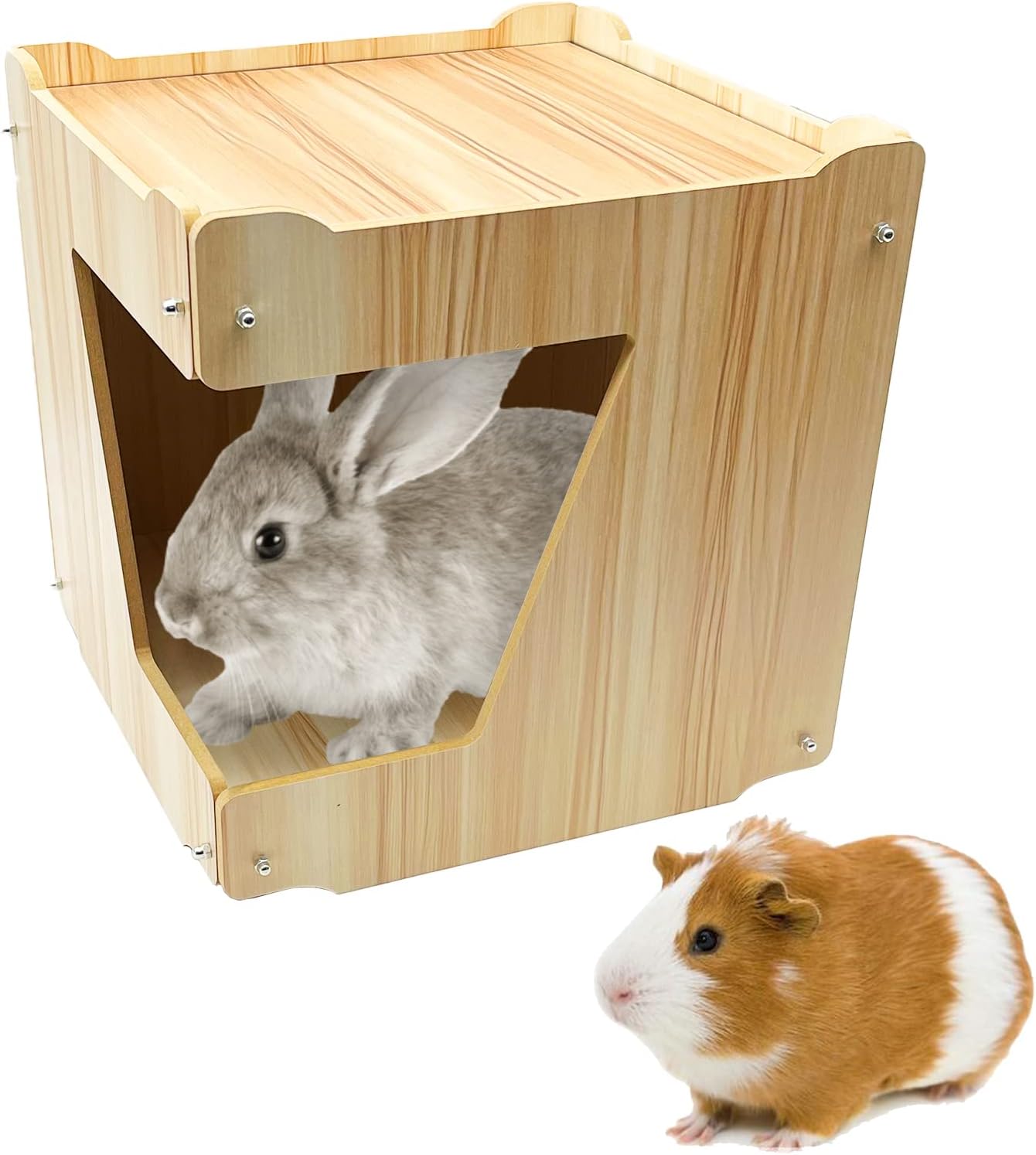 Amazon.com : Aseata Rabbit Wooden Hideout Extra Large Rabbit Castle ...