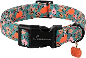 Amazon.com : ARING PET Fall Dog Collars, Cute Autumn Pumpkin Maple ...