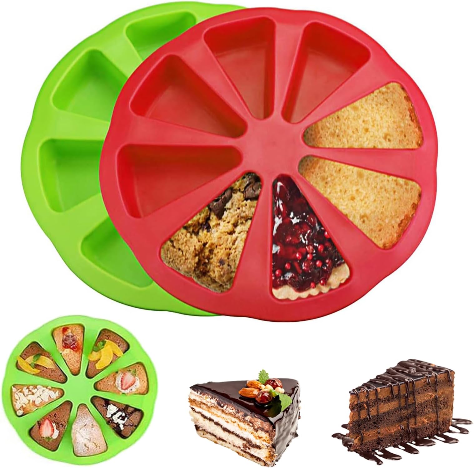 AOI Silicone Bake Ware Große Form für Kuchen, dreieckig, rund, 27 x 27 ...