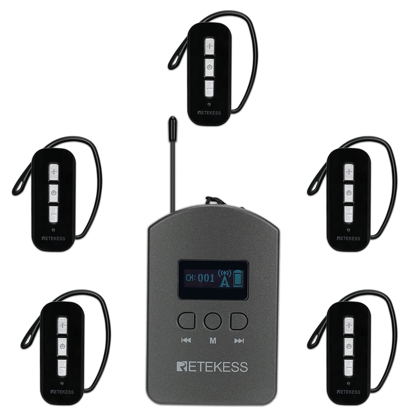 Retekess TT112 Tour Guide System, 200m Whisper Tour Guide System, Tour ...