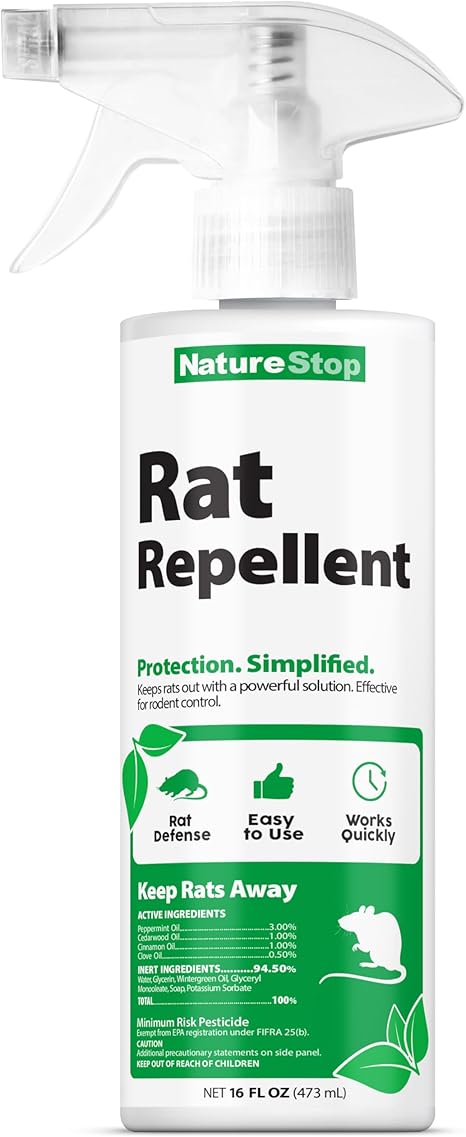 Amazon.com: NatureStop Rat Repellent Spray, Rodent Repellent for Indoor ...