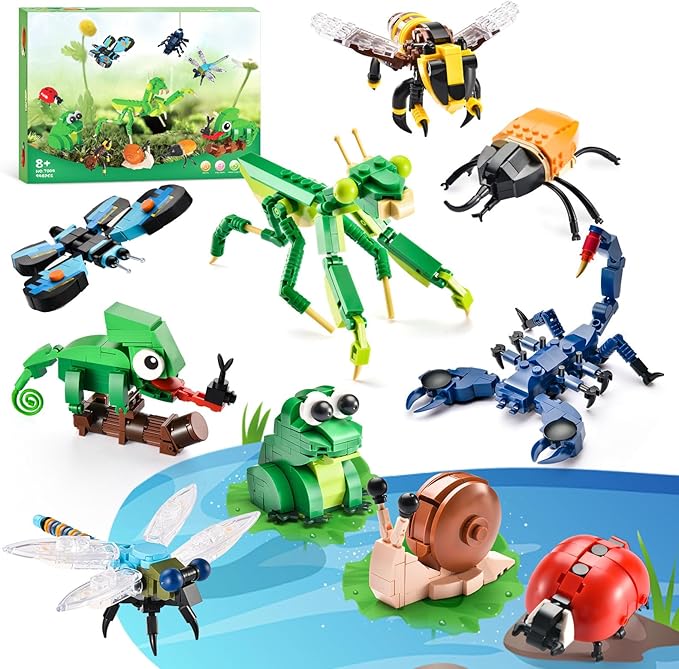 Amazon.com: Insects Collection Building Toys for Kids, Animals Insect ...