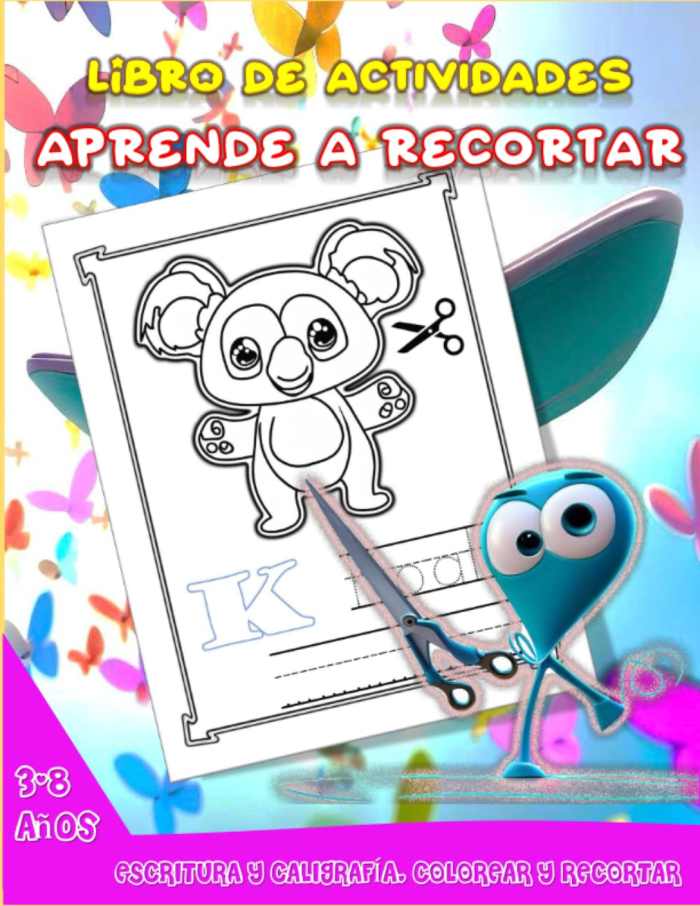 Libro de actividades Aprende a Recortar: Para niños de 3-8 años. Libro ...