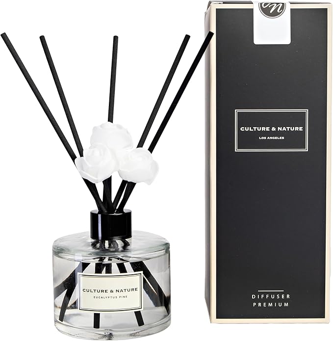 Amazon.com: CULTURE & NATURE Reed Diffuser Set 6.7oz (200ml) Eucalyptus ...