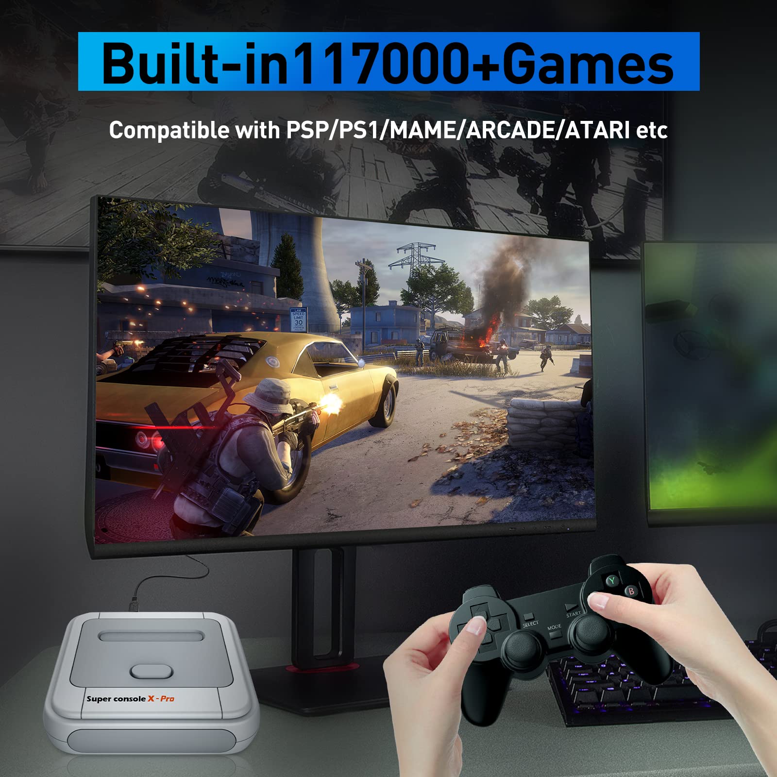 Snapklik.com : Kinhank Retro Game Console 256GB, Super Console X PRO ...