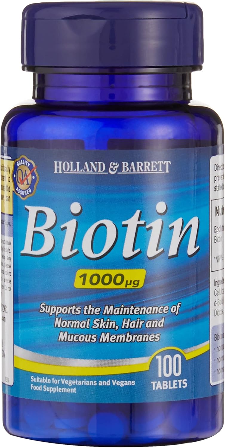Amazon.com: Holland & Barrett Biotin 1000mg - 100 Tablets : Health ...