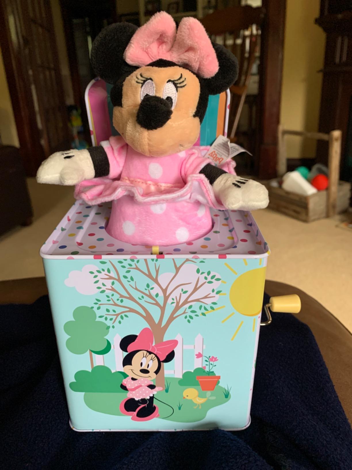 Amazon.com: Disney Baby Minnie Mouse Jack-in-The-Box - Juguete musical ...