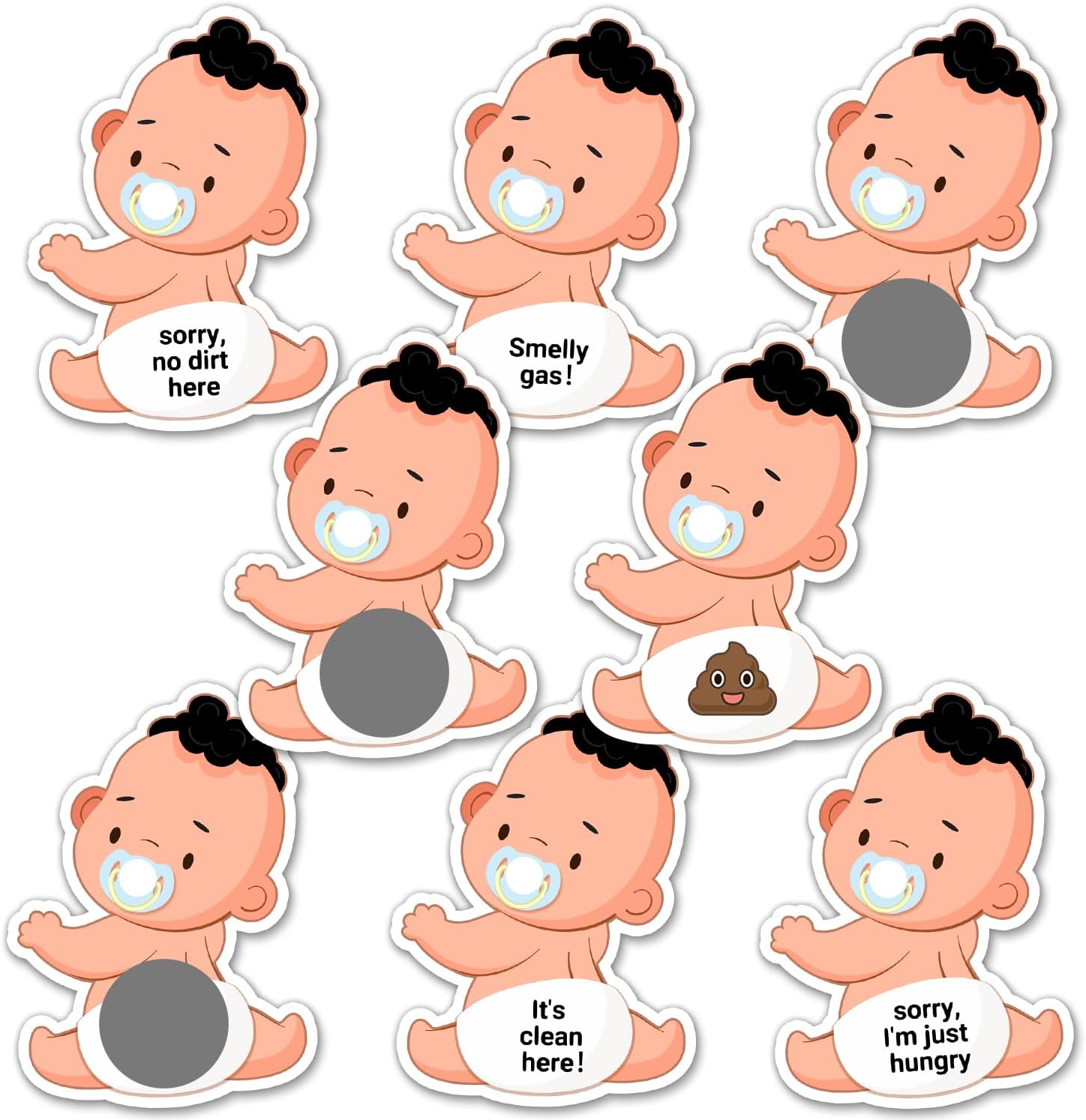 Amazon.com: ADJOY Pin The Pacifier on The Baby Game - Baby Shower Party ...