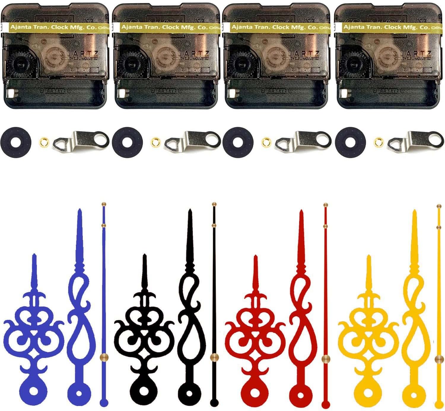 Buy YONOTA® Combo of 4 Ajanta Mfg. Battery Operated Plastic Ticking ...