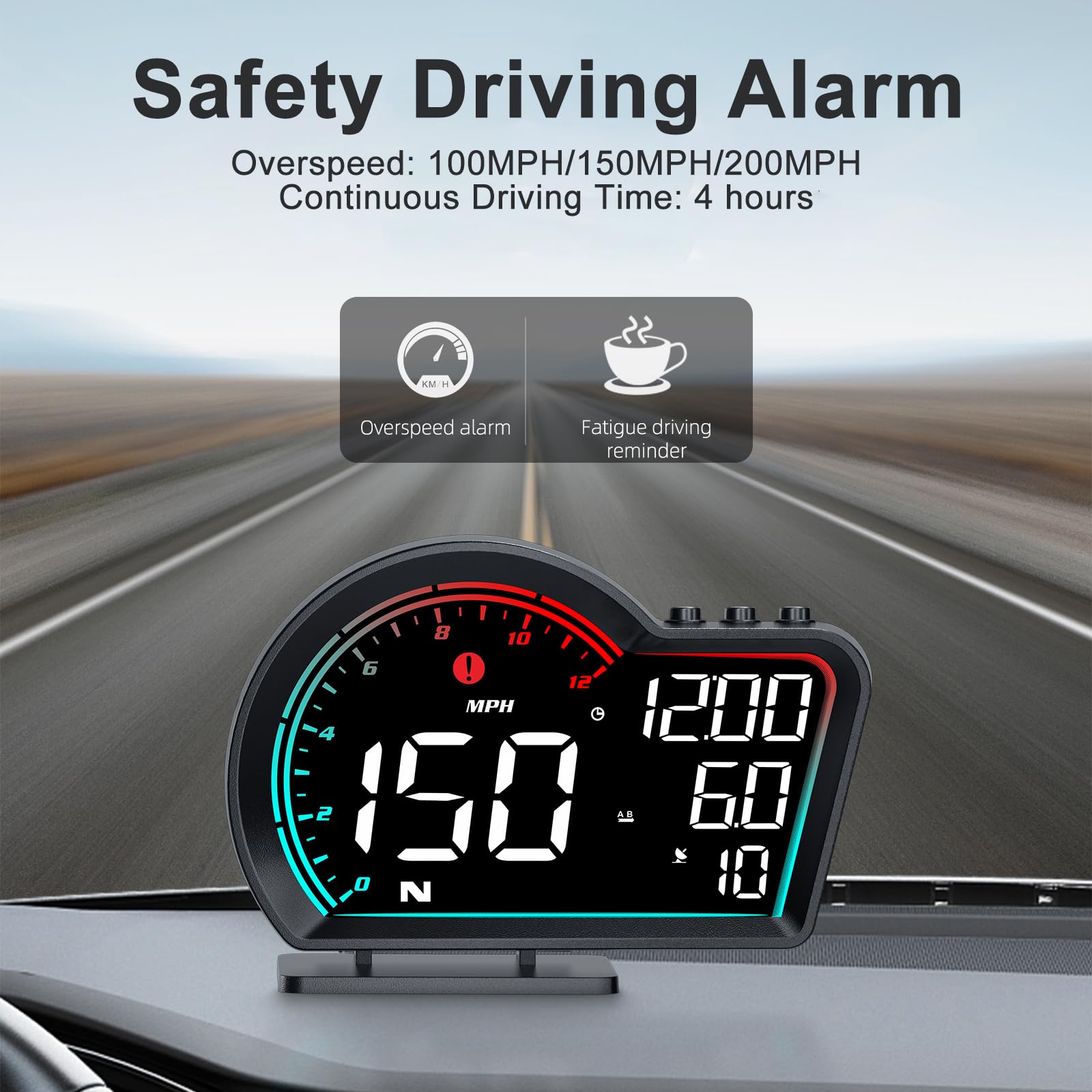 Bike Speedometer SinoTrack HUD GPS Speedometer - Oversized Display With ...