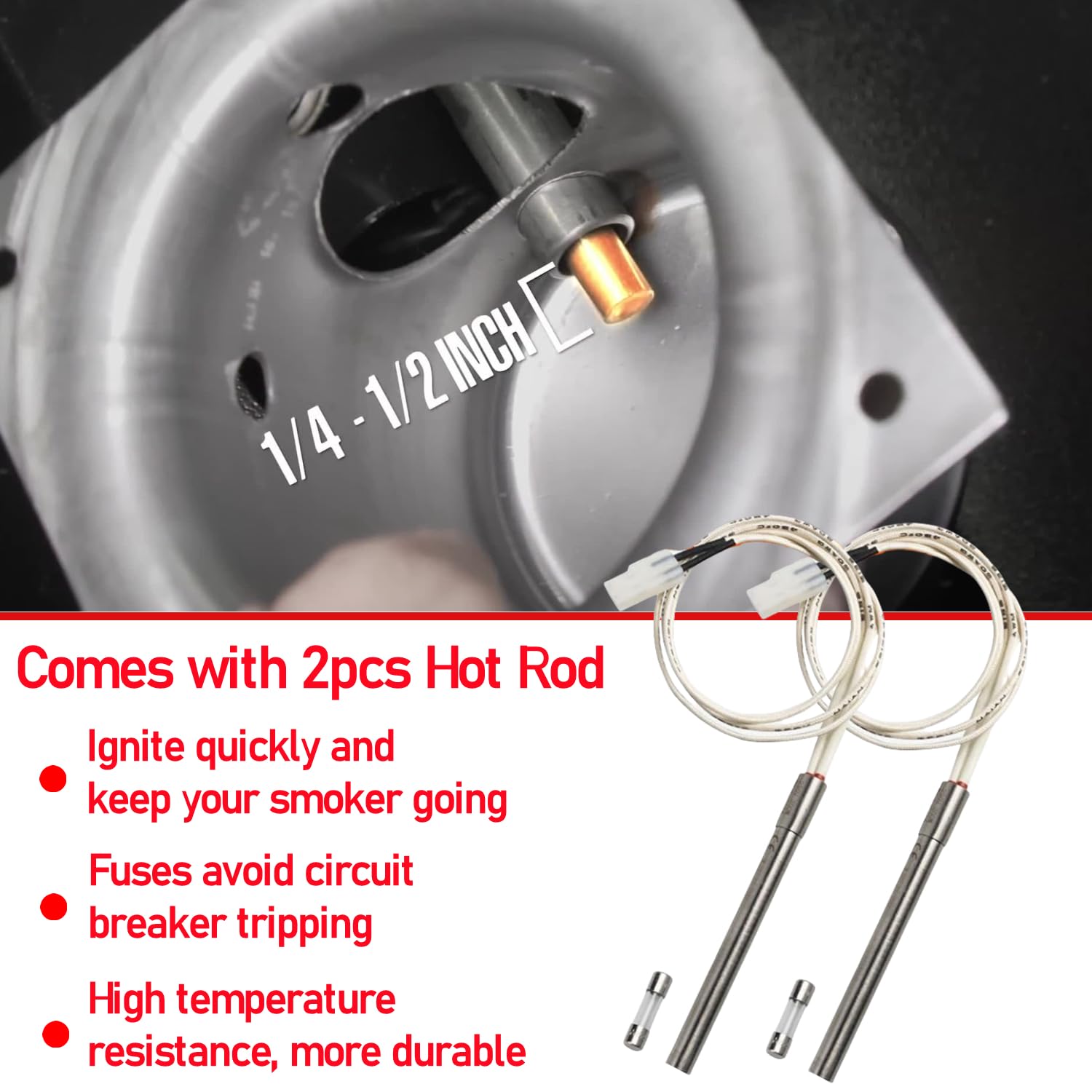 Traeger Hot Rod Replacement Traeger Pellet Grill Fire Burn Pot & Hot ...