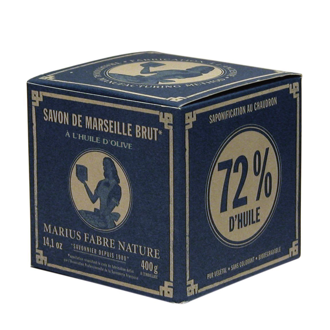 Amazon.com : Marius Fabre 400g Cube of Pure Marseilles Soap In Vintage ...